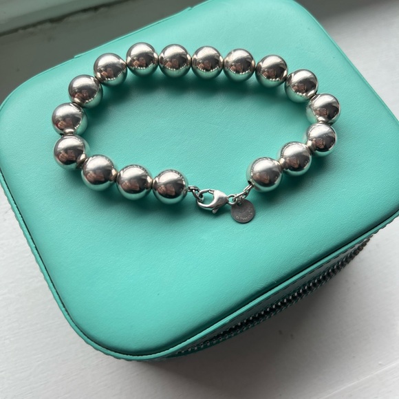 Tiffany & Co. | Jewelry | Tiffany Hardware Silver Beaded Bracelet ...